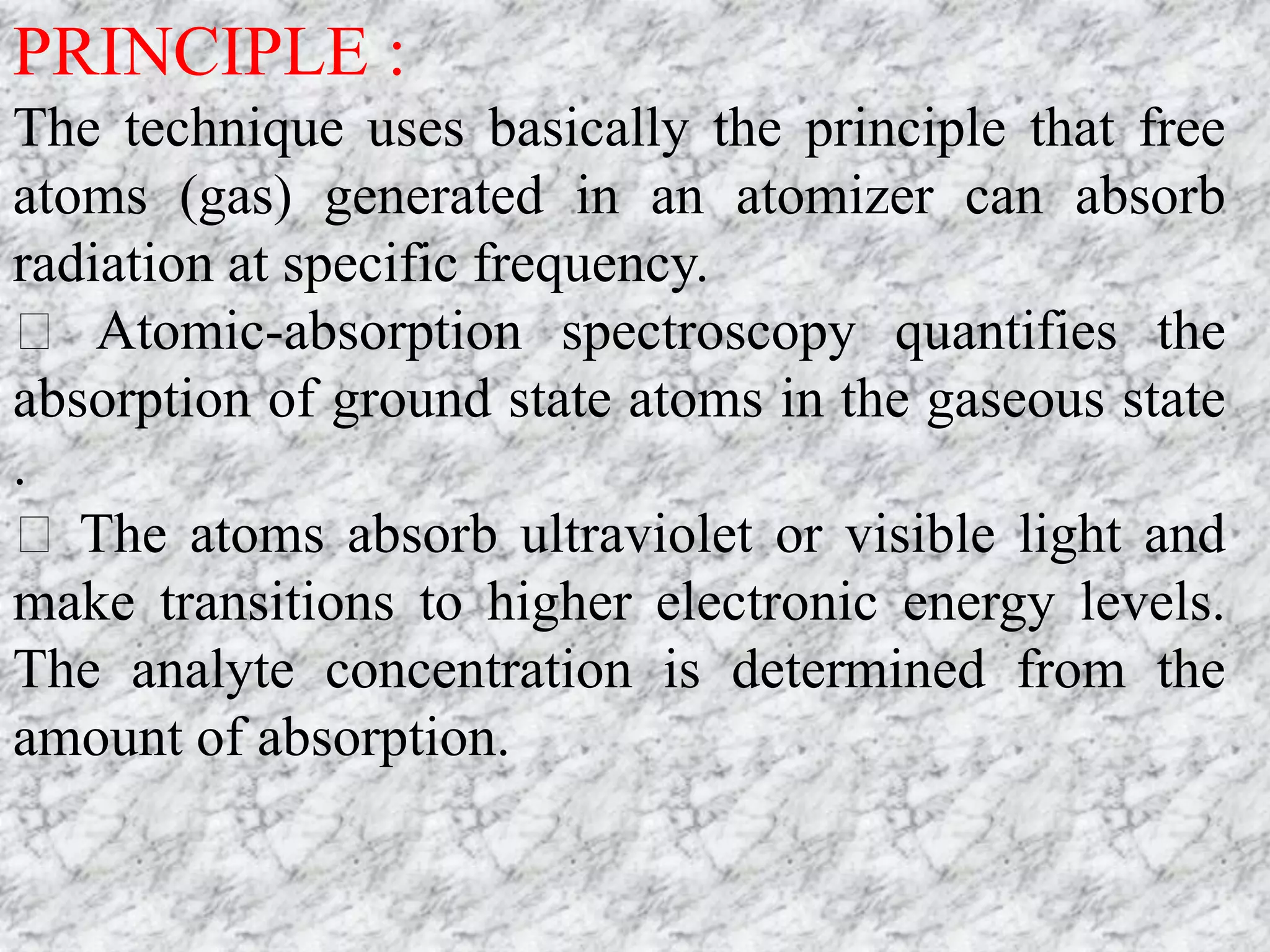 Atomic absorption spectroscopy | PPTX