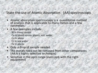 Atomic absorption spectroscopy | PPTX