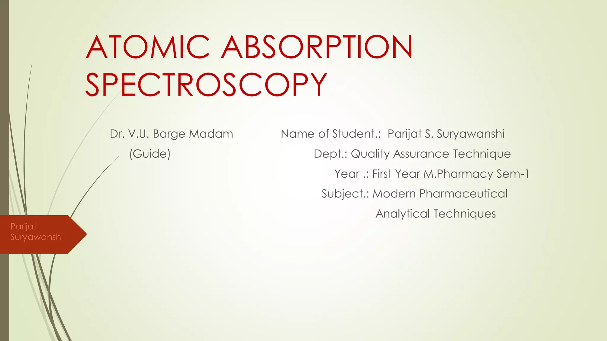 Atomic Absorption Spectroscopy (AAS) | PDF