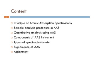 Atomic absorption spectroscopy | PDF