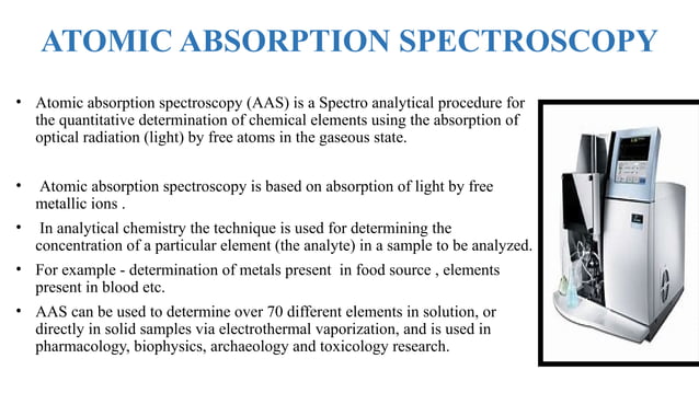 Atomic Absorption Spectroscopy: Principles, Techniques, and ...