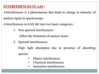 Atomic absorption spectroscopy and applications | PPT