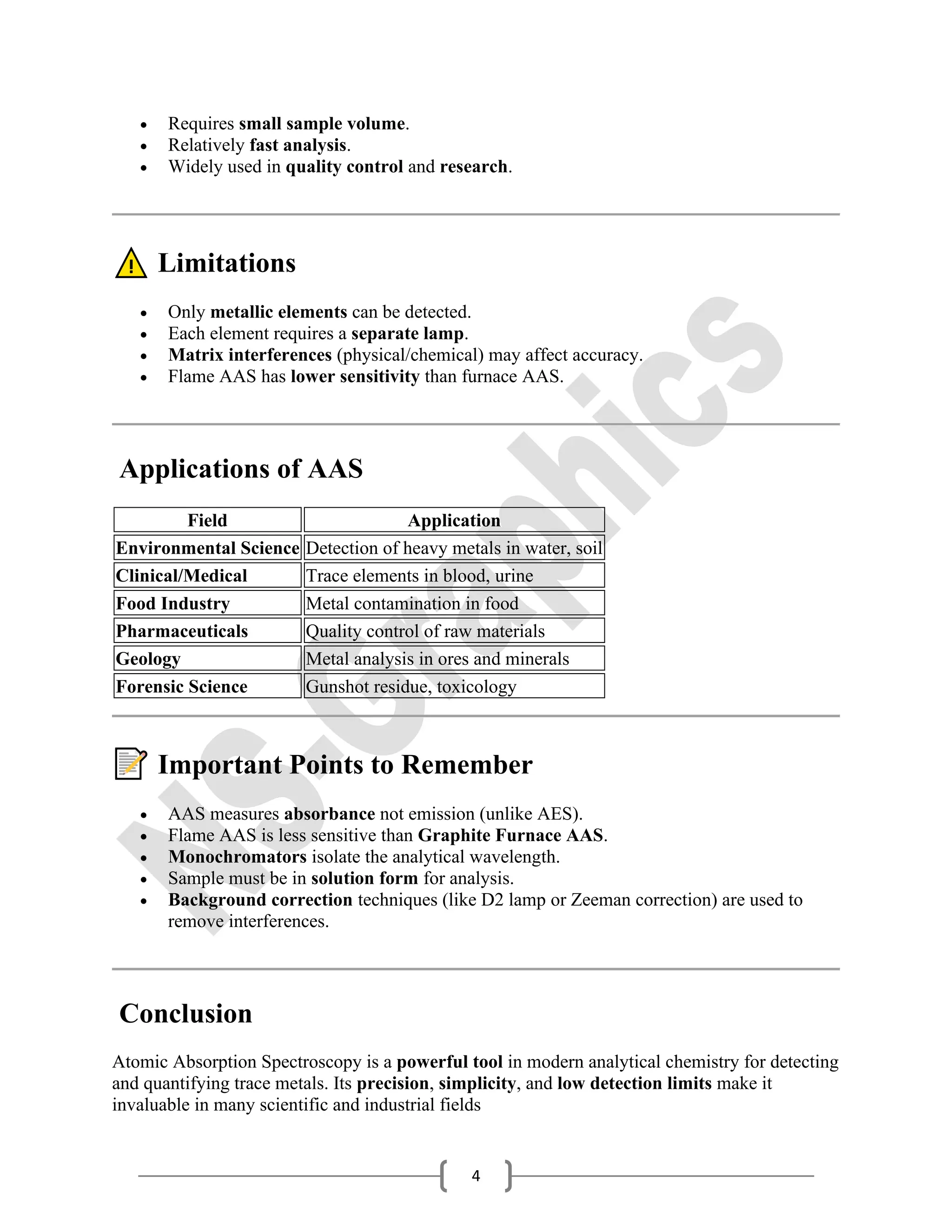 Atomic Absorption Spectroscopy for B.Sc. Biotechnology | PDF