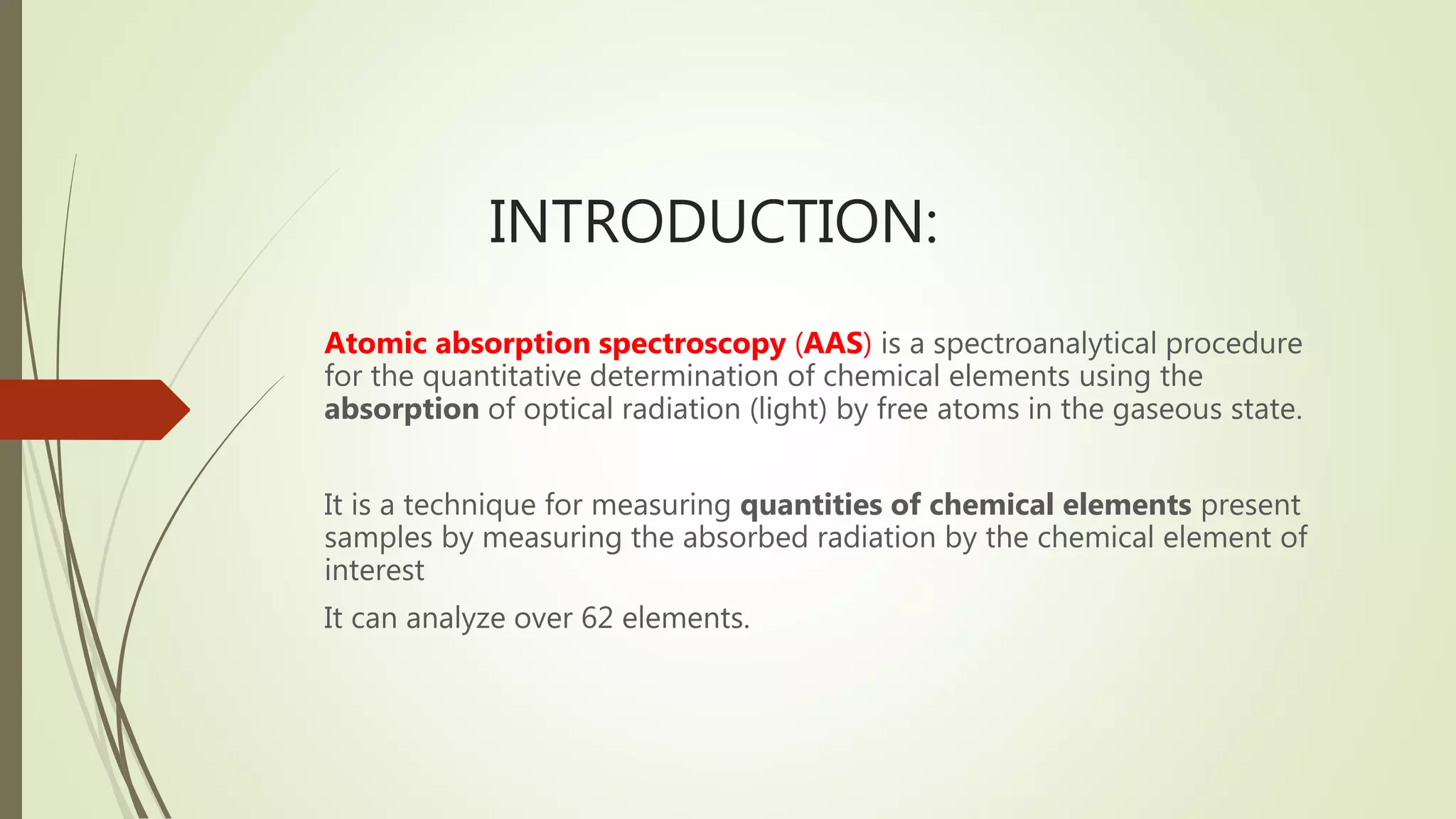 Atomic absorption spectroscopy (aas) | PPTX