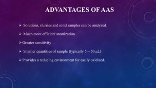 Atomic absorption spectroscopy (aas) | PPTX