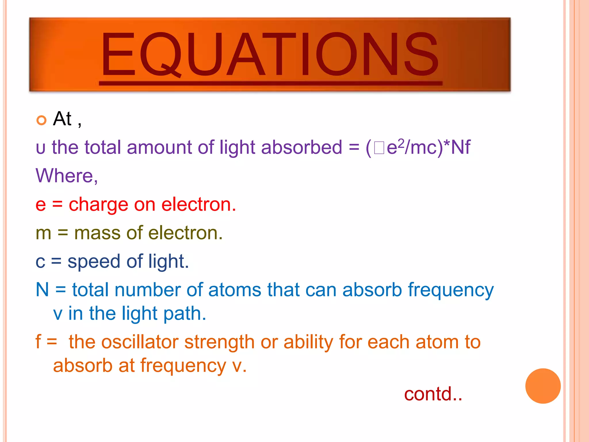 ATOMIC ABSORPTION SPECTROSCOPY | PPTX | Chemistry | Science