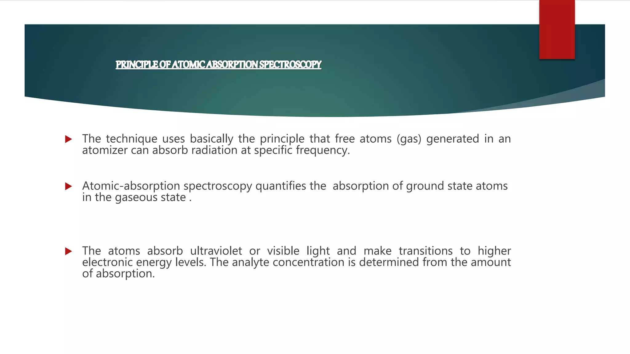 Atomic absorption spectroscopy lec | PPTX