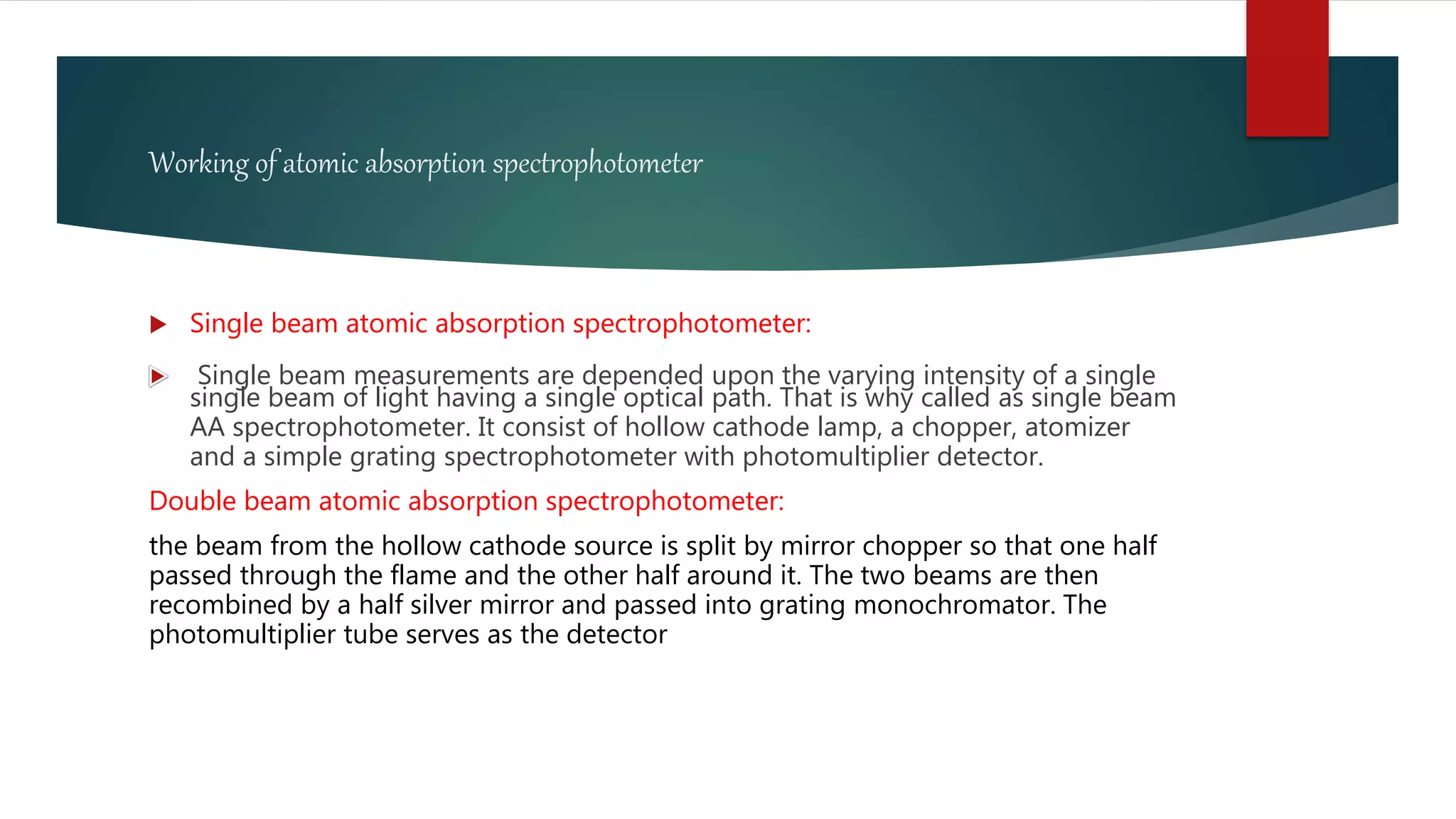 Atomic absorption spectroscopy lec | PPTX