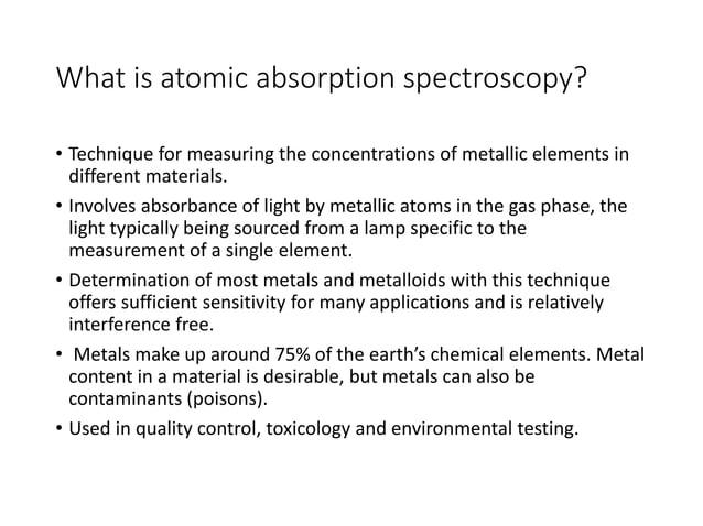 Atomic Absorption Spectroscopy, Principles and Applications.pptx