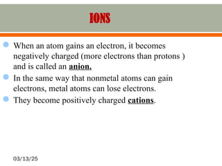 Atomic and Ionic Radii, Bond length and Measurement of Radius.ppt