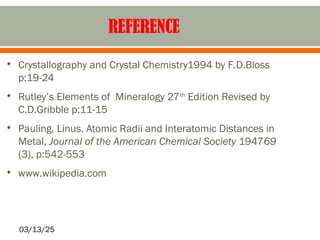 Atomic and Ionic Radii, Bond length and Measurement of Radius.ppt