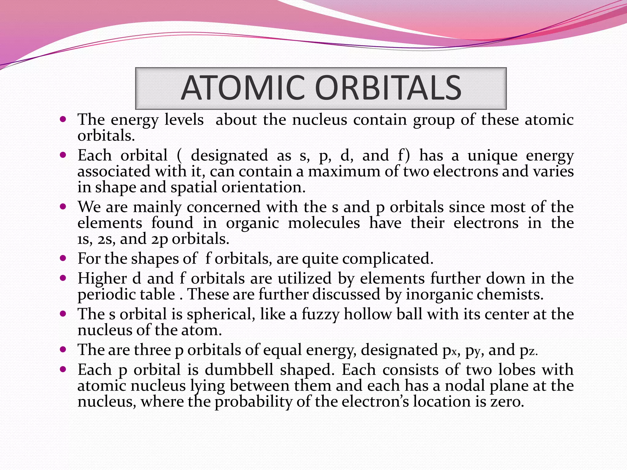 Atomic and molecular orbitals | PPTX