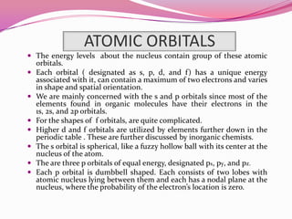 Atomic and molecular orbitals | PPTX