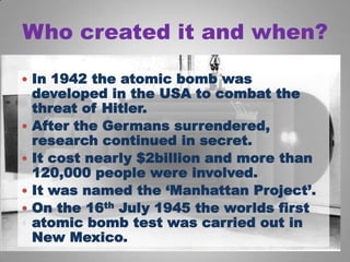 Atomic bomb | PPTX