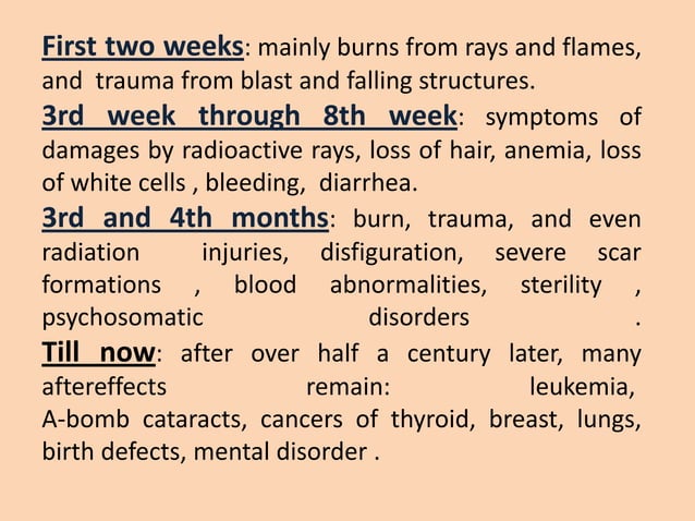 Atomic bomb blasting of Hiroshima and Nagasaki .ppt | Injuries | Diseases and Conditions