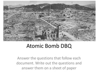 Atomic bomb dbq | PPT