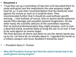 Atomic bomb dbq | PPT