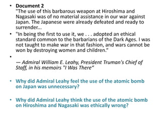 Atomic bomb dbq | PPT