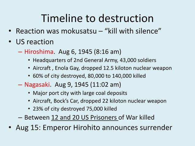 The Atomic Bomb In Perspective World-War II 1945 | PPT