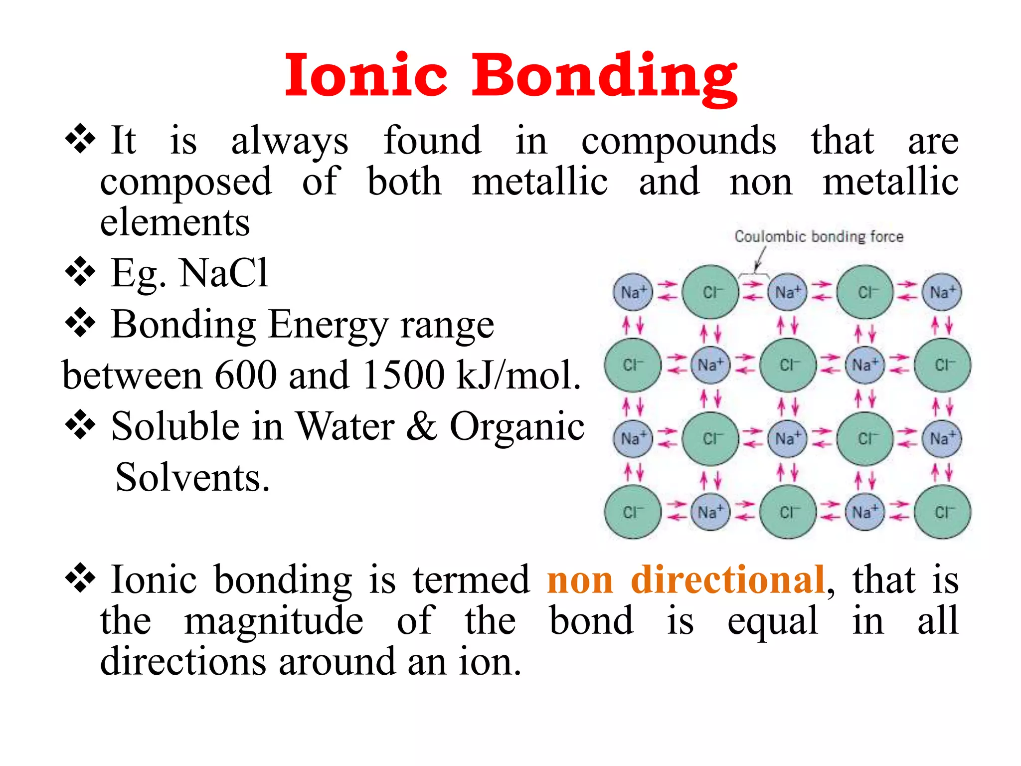 Atomic bonding - Electronic Materials | PPT