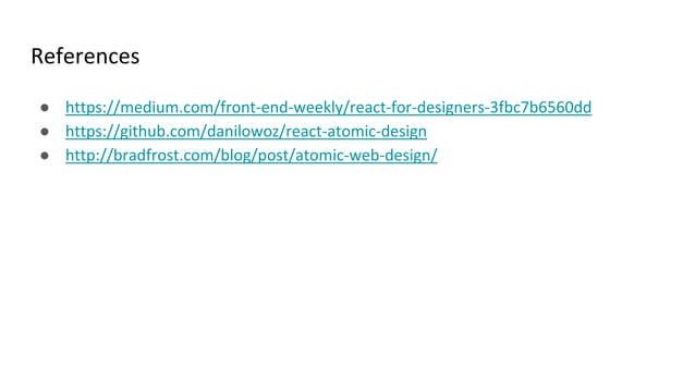 Atomic design in React | PPTX