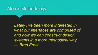 Atomic design React Nova Presentation | PPTX