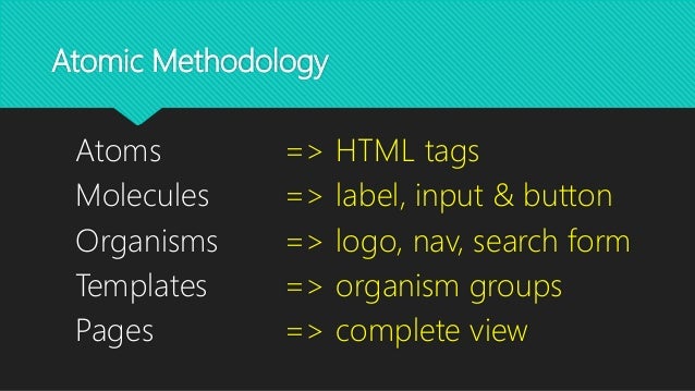 Atomic design React Nova Presentation Atomic design React Nova Presentation
