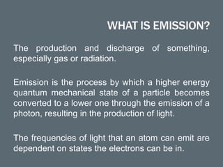 Atomic emision spectroscopy | PPTX | Chemistry | Science