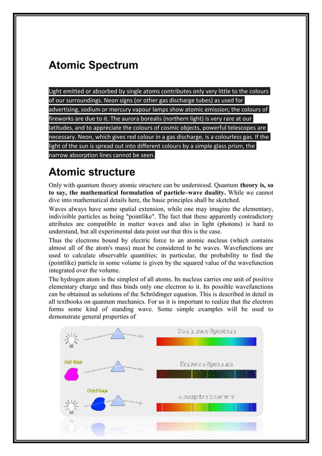 Atomic emission spectra | DOCX