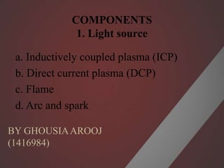Atomic emission spectroscopy | PPTX