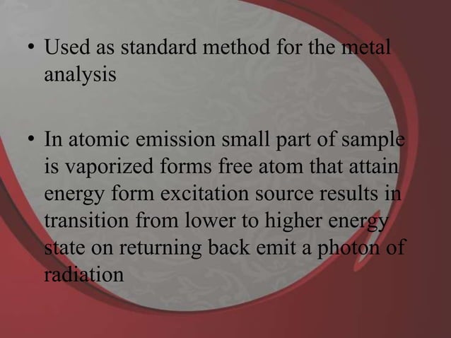 Atomic emission spectroscopy | PPTX | Chemistry | Science
