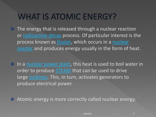Atomic energy | PPTX