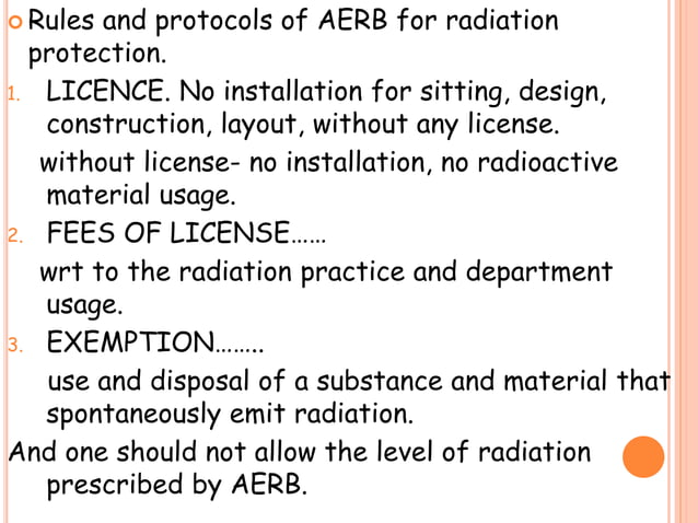 Atomic energy regulatory board (aerb) | PPTX | Medical Tests | Medical ...