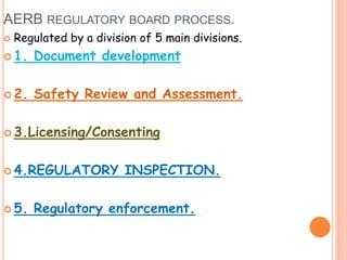 Atomic energy regulatory board (aerb) | PPTX
