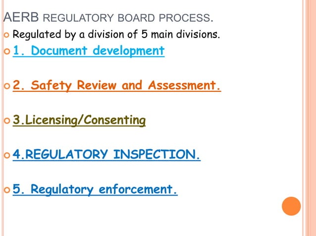 Atomic energy regulatory board (aerb) | PPTX | Medical Tests | Medical ...
