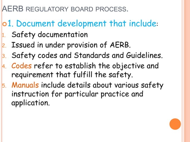 Atomic energy regulatory board (aerb) | PPTX | Medical Tests | Medical ...