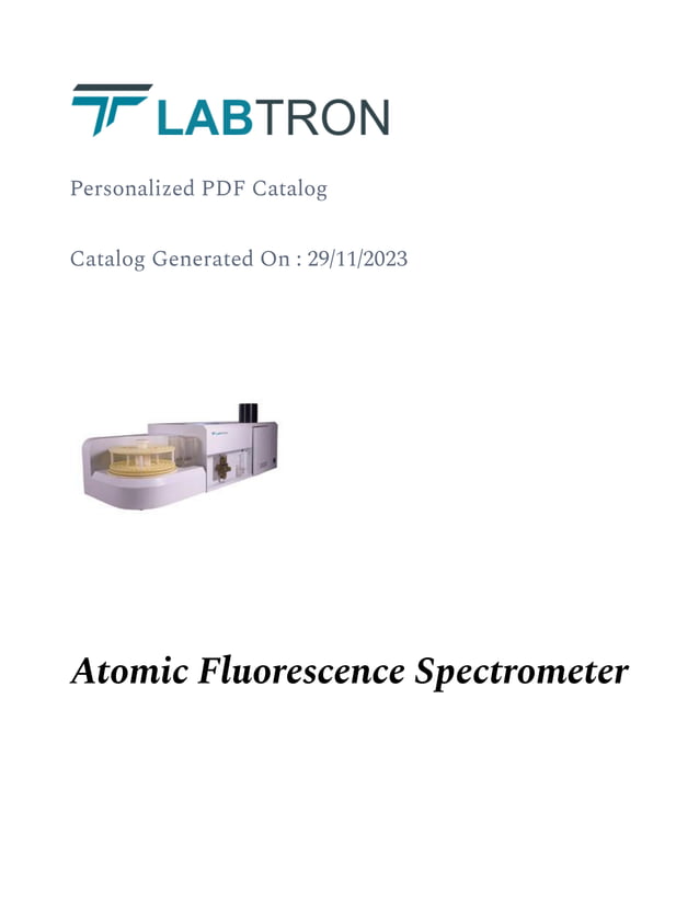 Atomic Fluorescence Spectrometer | PDF