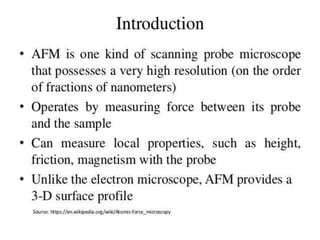 Atomic force microscopy | PPT