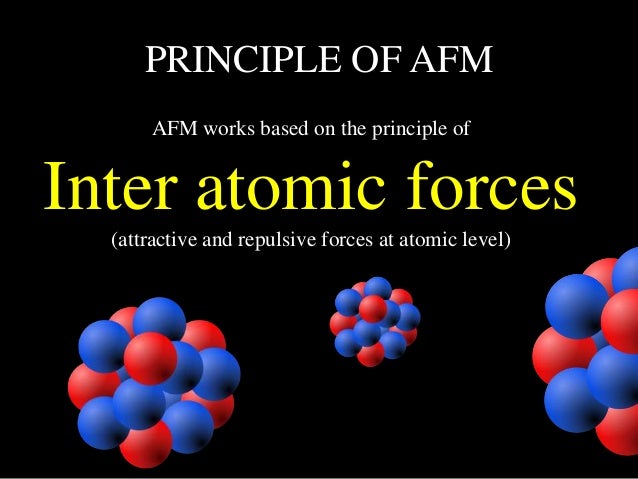 Atomic force microscopy (AFM) -principle, working mode, applications