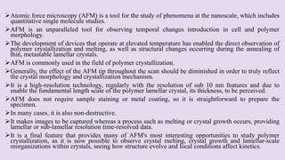 Atomic force microscopy (AFM) Likhith K | PPT