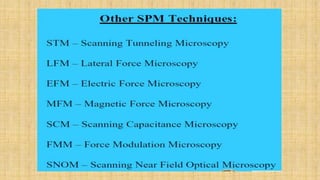 Introduction and applications of Atomic force microscopy | PPTX