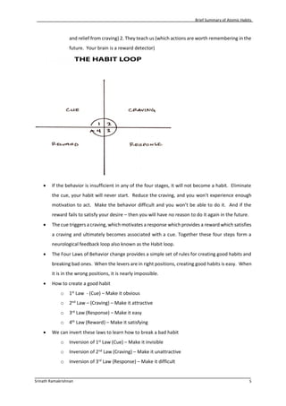 Atomic habits an easy & proven way to build bdf summary | PDF