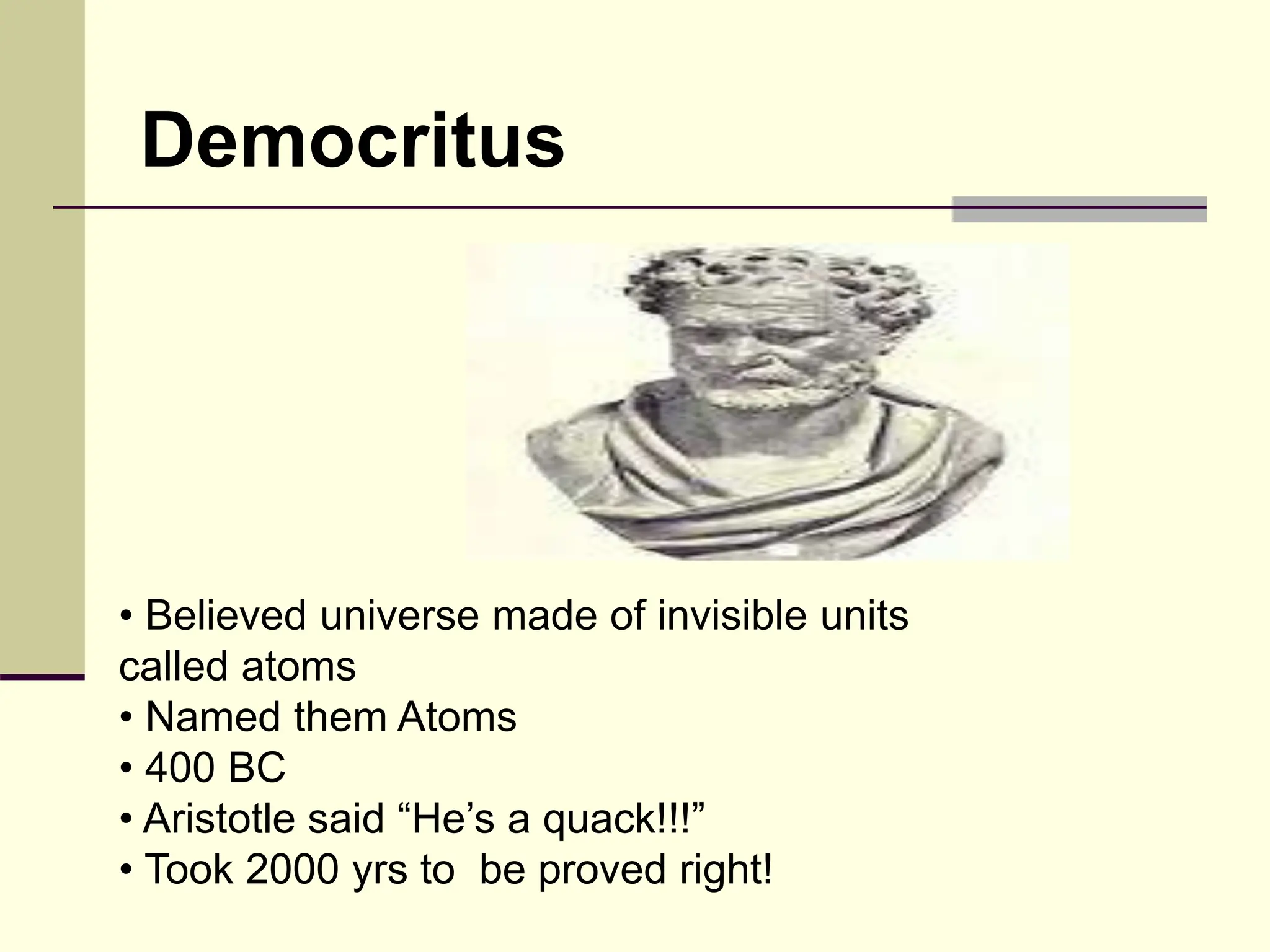 Atomic History and Models for KS3 Science | PPT