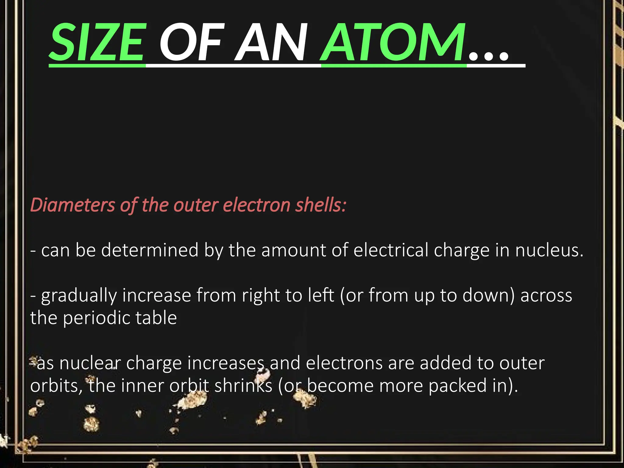 ATOMIC IMAGERY, THE ORGAN OF AN ATOM AND ITS PARTS | PPTX