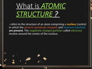 ATOMIC IMAGERY, THE ORGAN OF AN ATOM AND ITS PARTS | PPTX