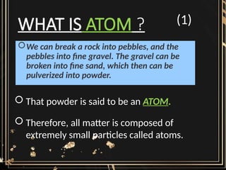ATOMIC IMAGERY, THE ORGAN OF AN ATOM AND ITS PARTS | PPTX