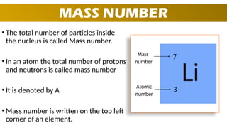 ATOMIC NO AND ATOMIC MASS FROM STRUCTURE OF ATOM.pptx