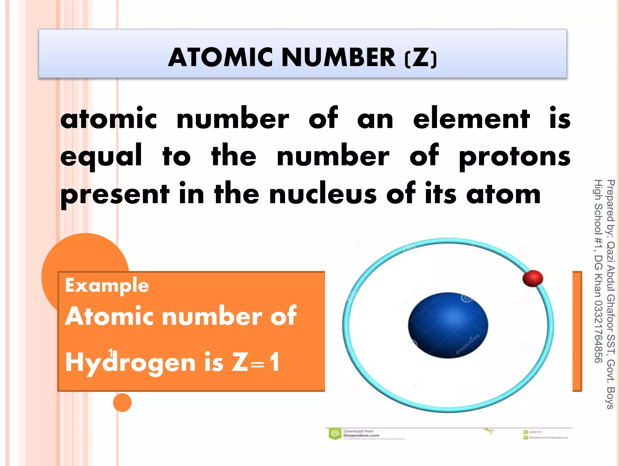 Atomic number, Mass number, Relative atomic mass and Atomic mass unit ...