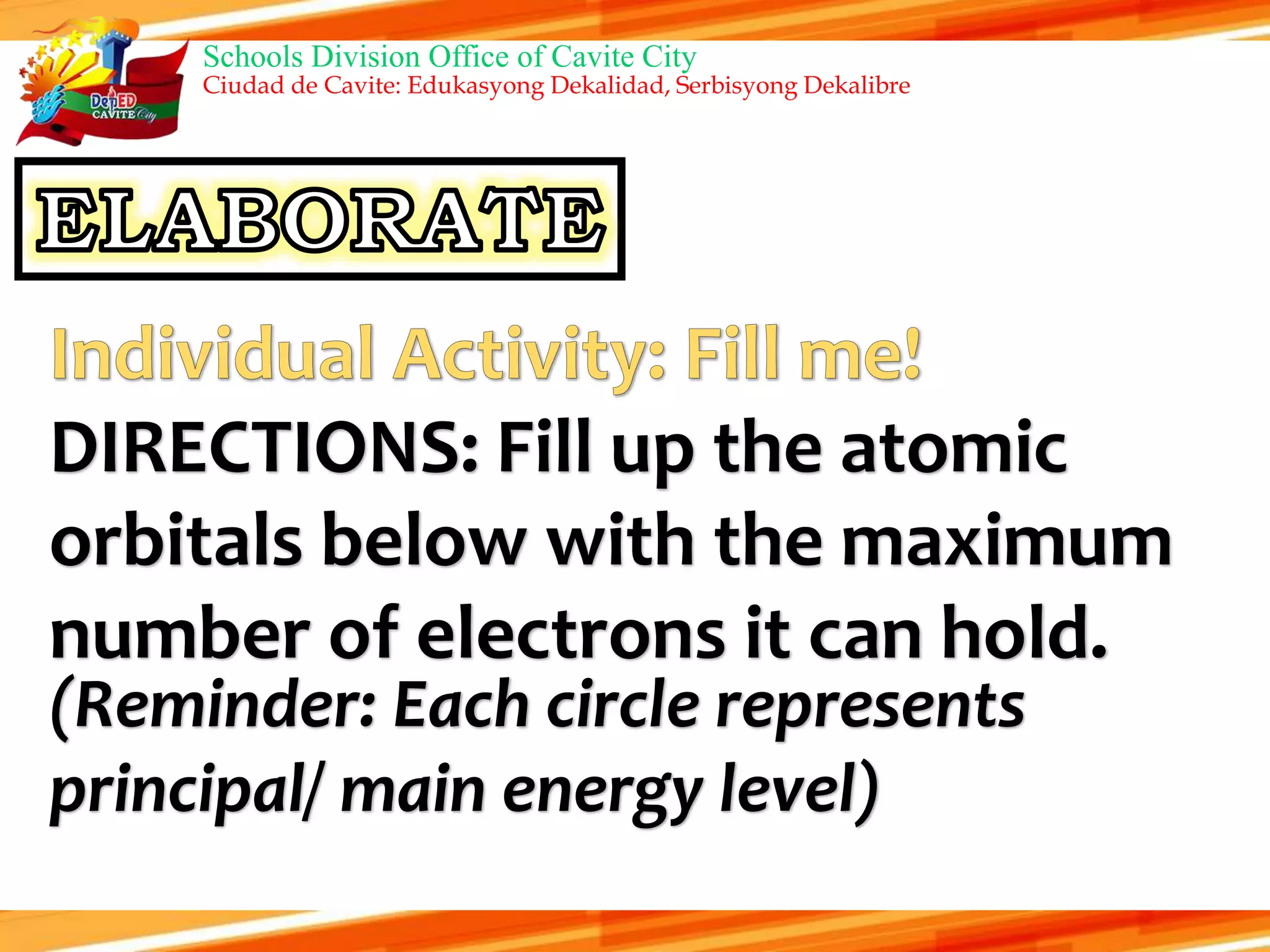 Atomic Orbitals, Energy, Sublevels | PPTX