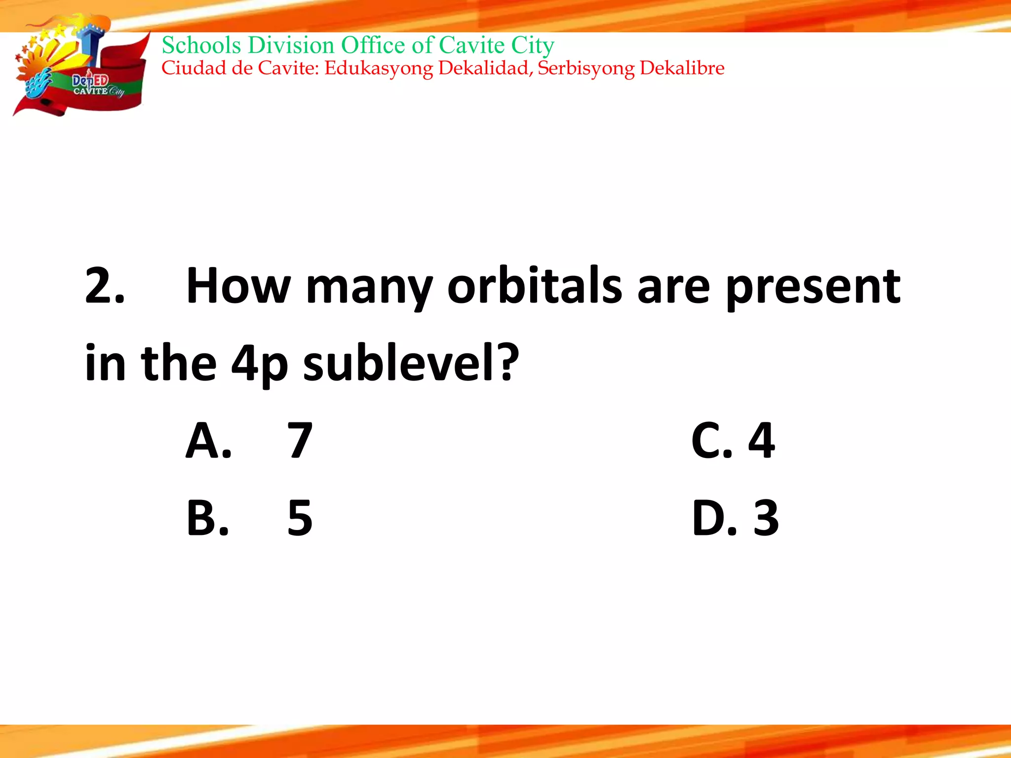 Atomic Orbitals, Energy, Sublevels | PPTX